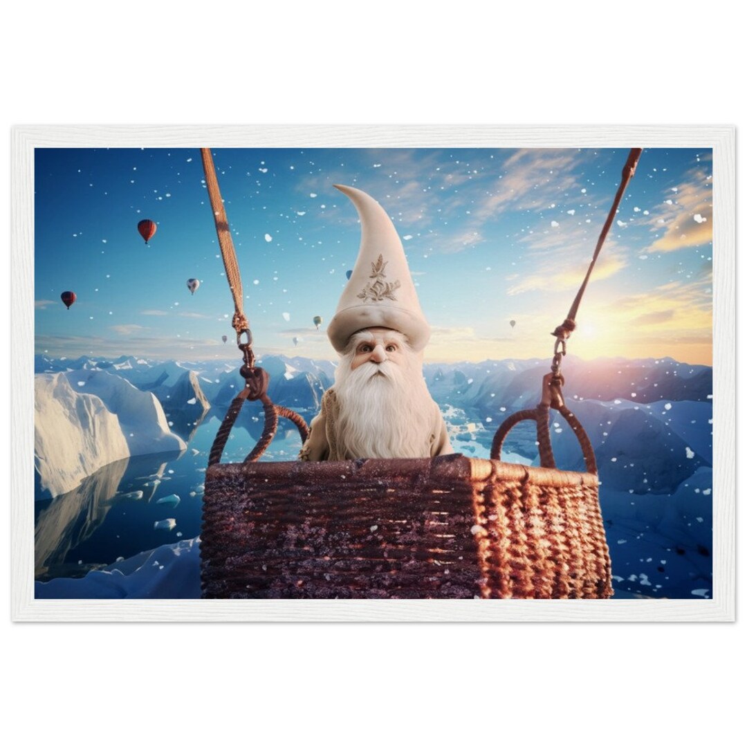 Arctic Explorer Gnome - Wood Framed Museum-quality Matte Paper Fantasy ...