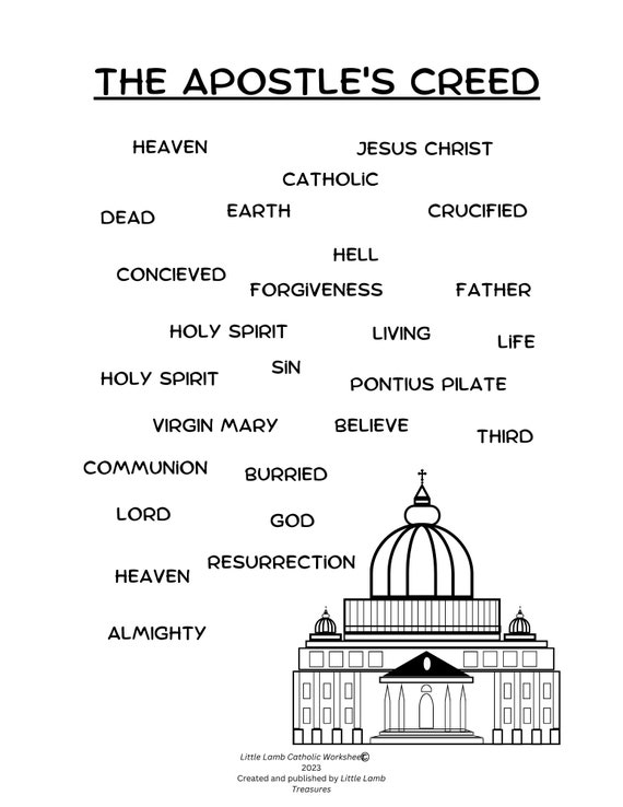 Apostles Creed For Kids