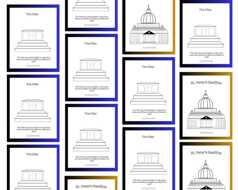 Catholic Coloring Page | Altar | Catholic Kids | Drawing | Printable ...