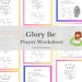 Catholic Kids Worksheet| Glory Be Prayer| Common Catholic Prayers ...