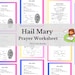Catholic Kids Worksheet | Hail Mary | Digital Print | Common Catholic ...