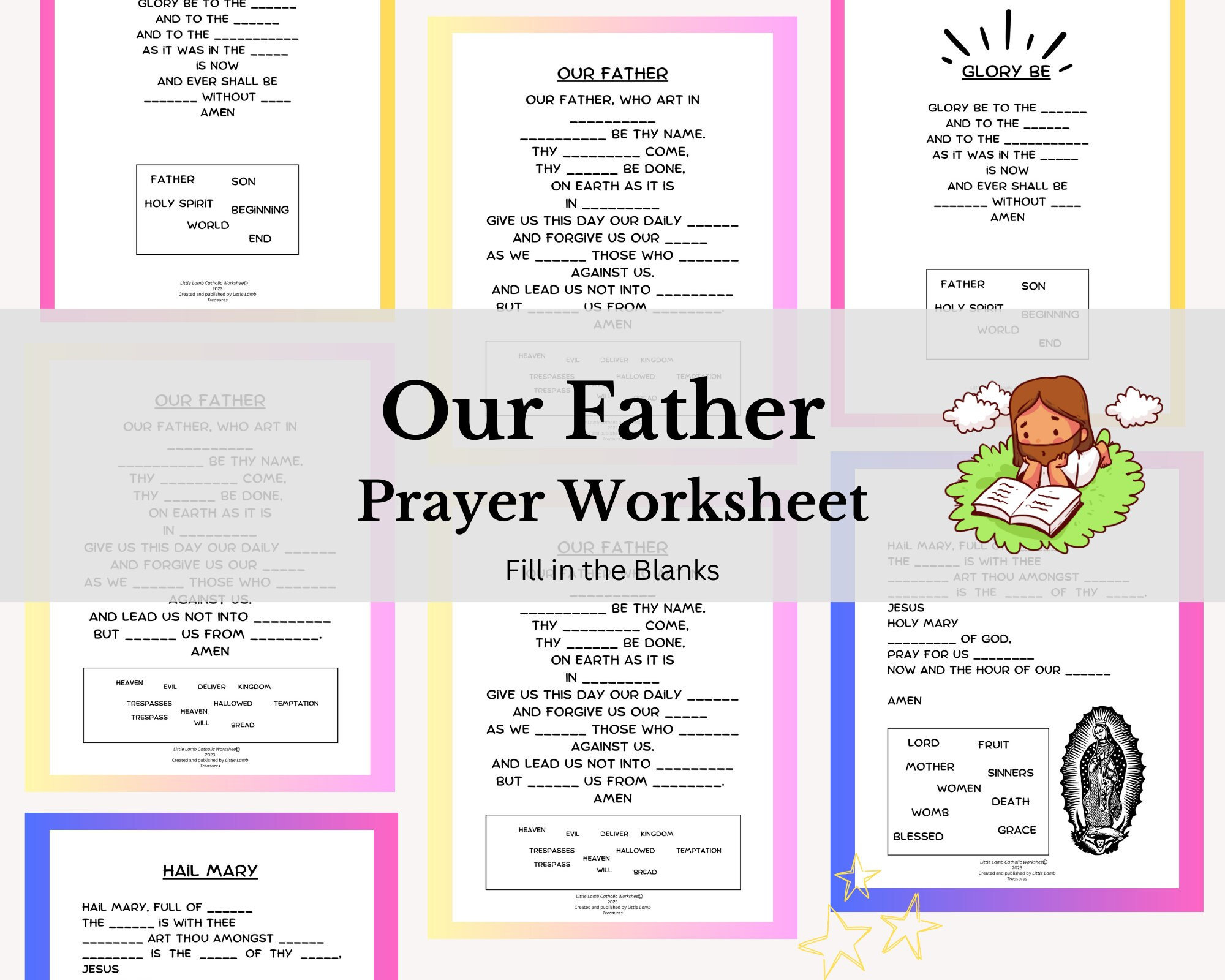 Catholic Kids Worksheet | Our Father | the Lord's Prayer | Common ...