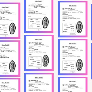 Catholic Kids Worksheet | Hail Mary | Digital Print | Common Catholic ...