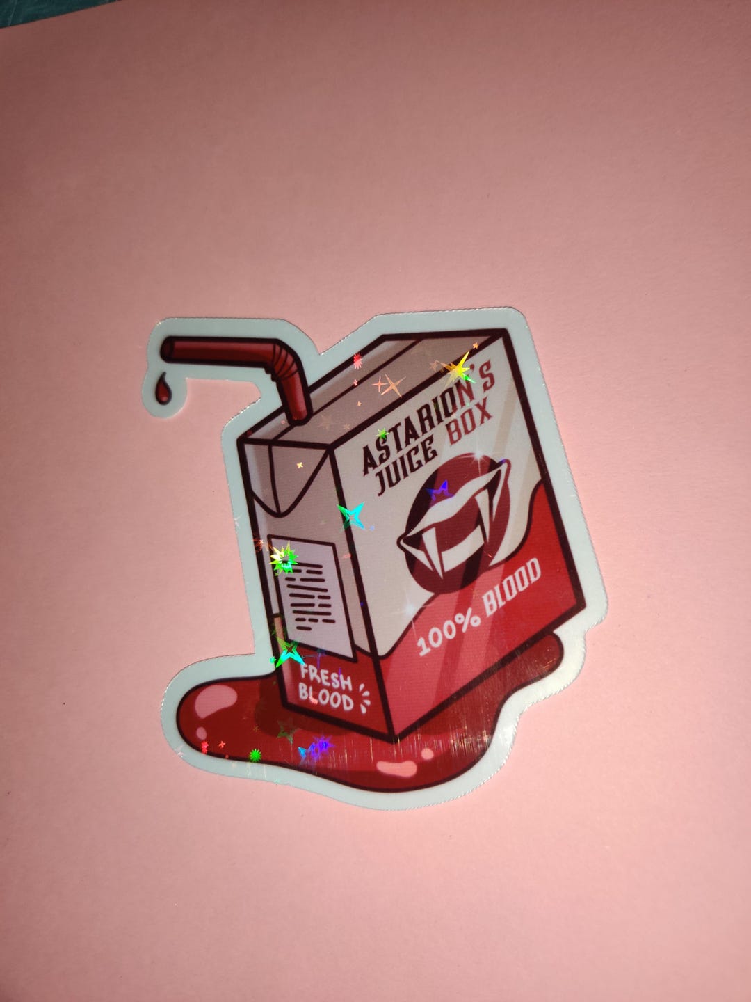 Holographic Astarion's Juice Box BG3 Sticker - Etsy