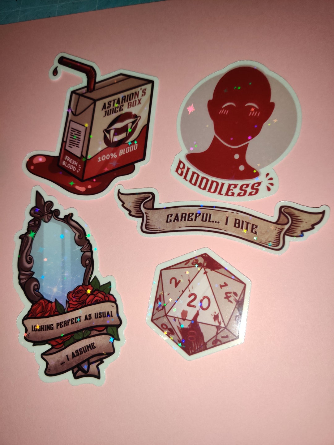 Astarion Holographic Sticker Pack 5 Stickers - Etsy
