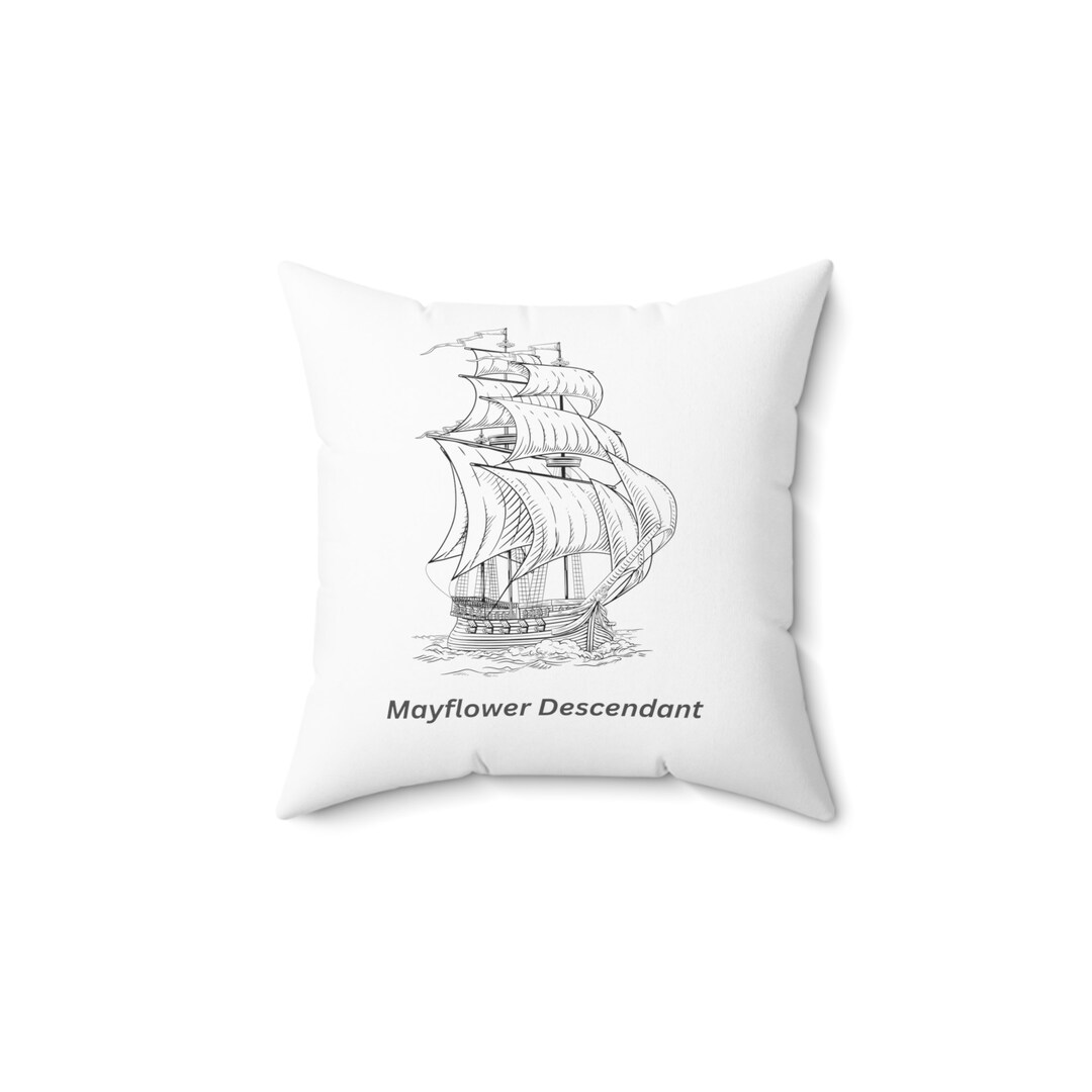 Mayflower Descendant Heritage Throw Pillow - Etsy