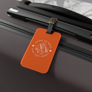 Explore the World - Luggage Tag (orange) - Etsy