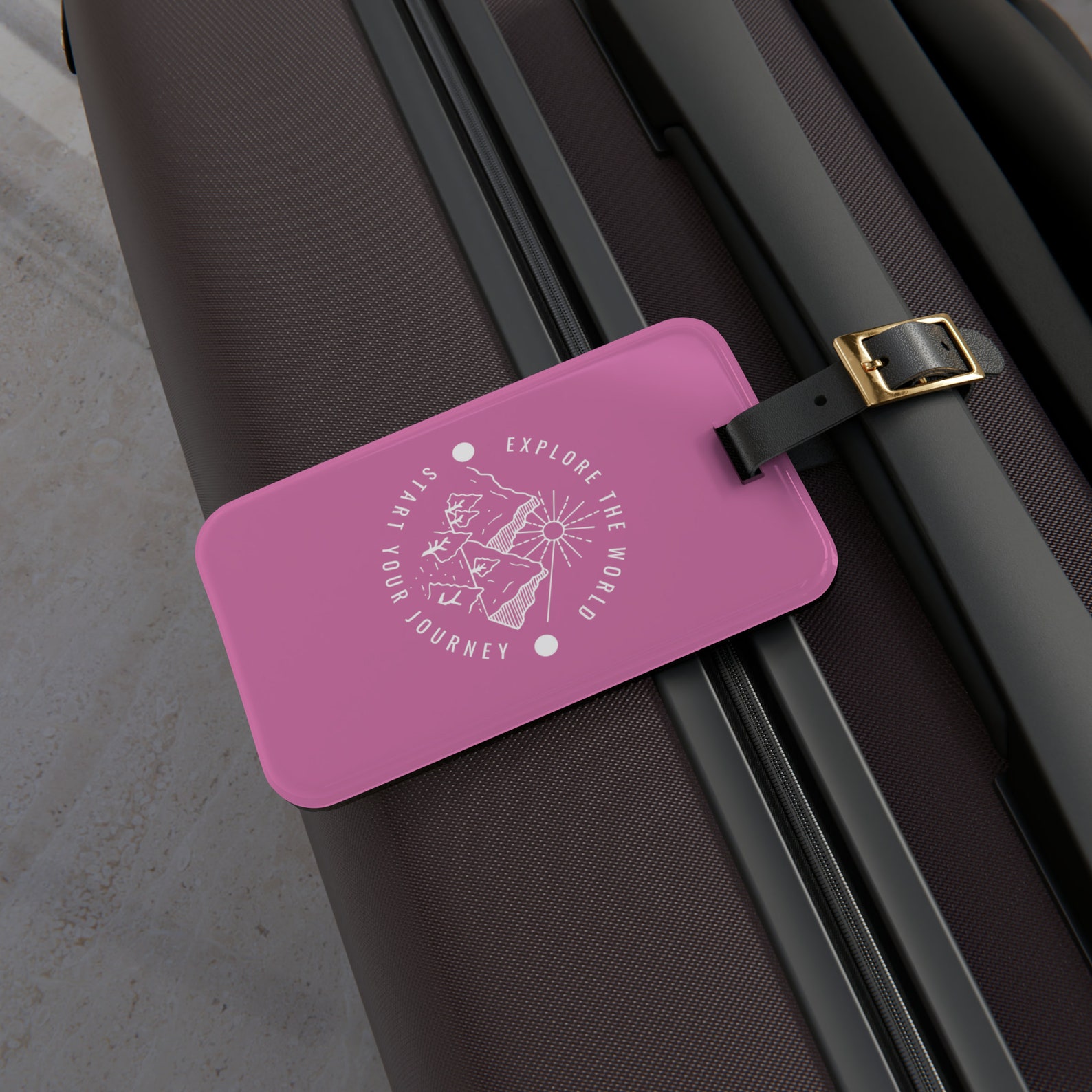 Explore the World - Luggage Tag (pink) - Etsy