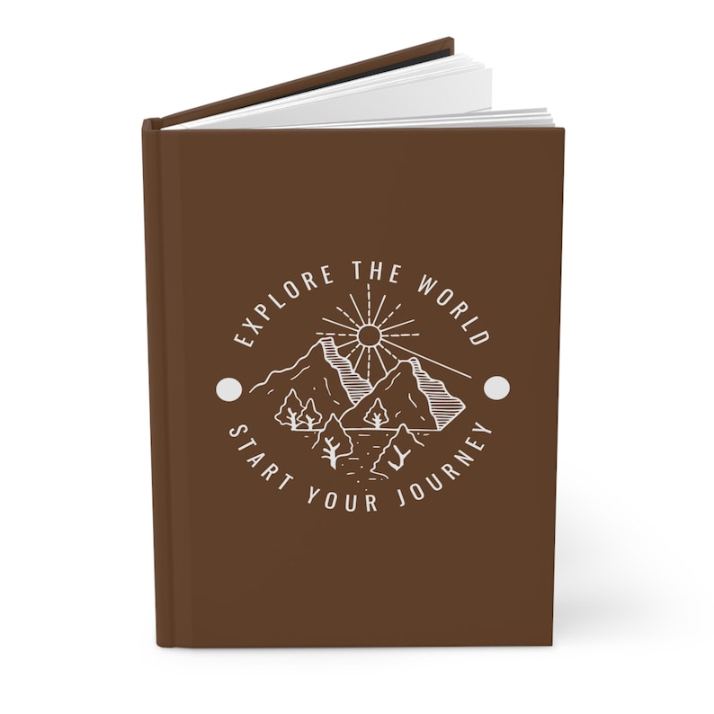 Explore the World - Hardcover Travel Journal (brown) - Etsy