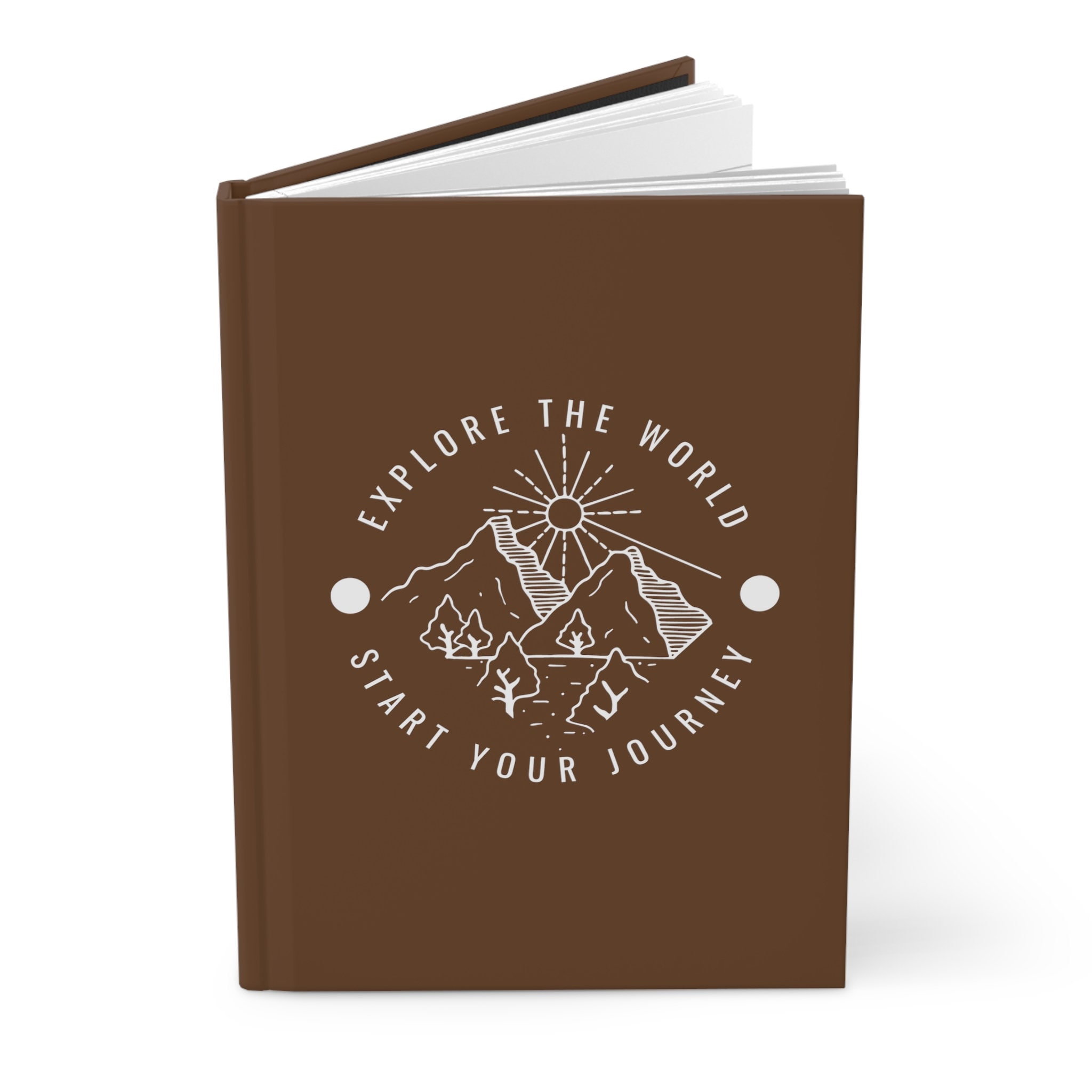 Explore the World - Hardcover Travel Journal (brown) - Etsy