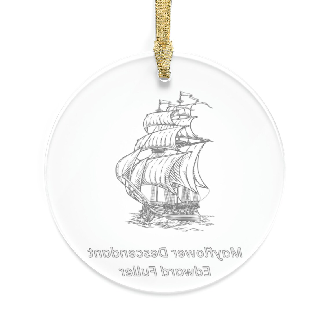 Acrylic Ornament - Mayflower Descendant - Edward Fuller - Etsy