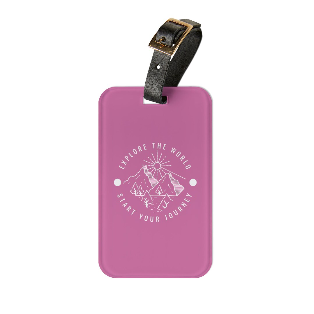 Explore the World - Luggage Tag (pink) - Etsy