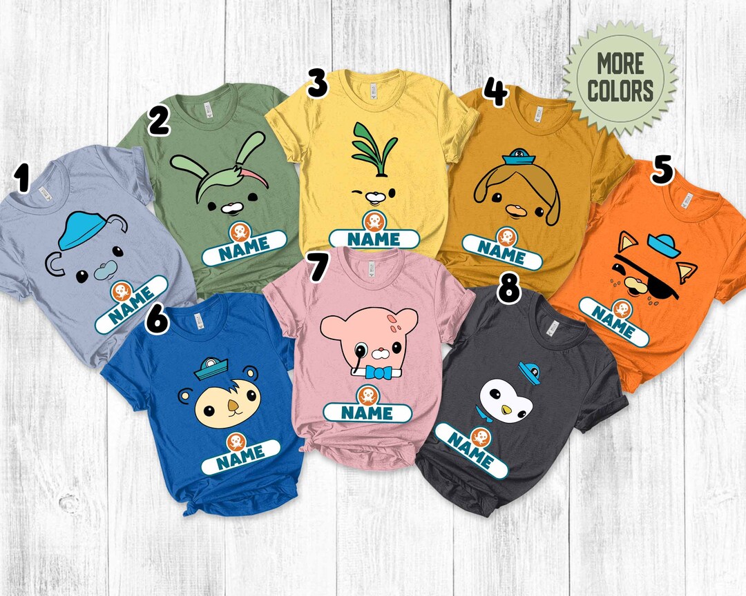 Octonauts Party Shirt Octonauts Cartoon Characters Group - Etsy