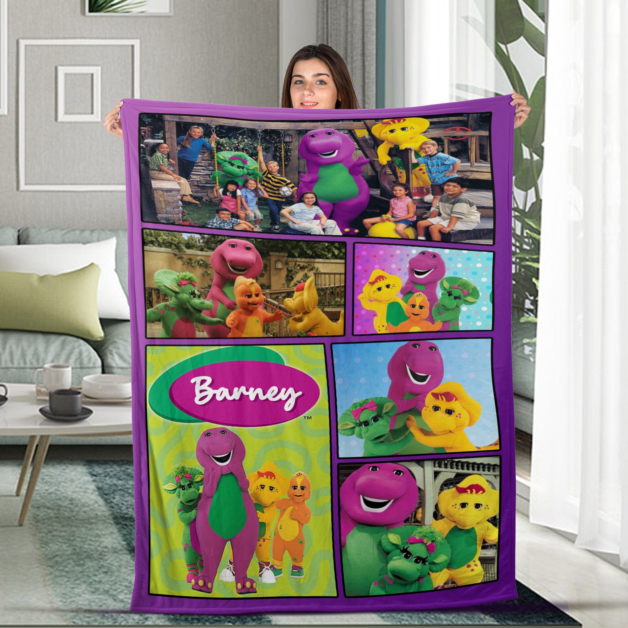 Barney and Friends Custom Barney the Dinosaur Bedding Set - Etsy