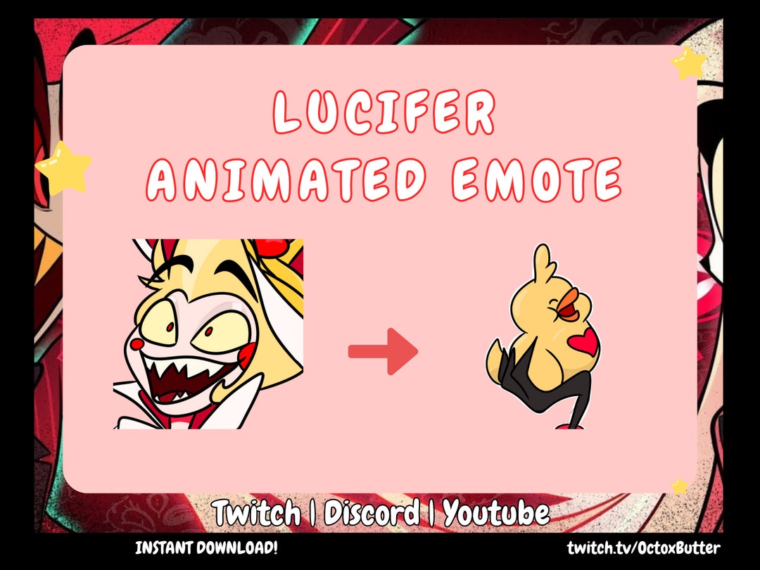Lucifer Duck Animated Twitch Emote | Hazbin Hotel Emote | Discord Emote ...
