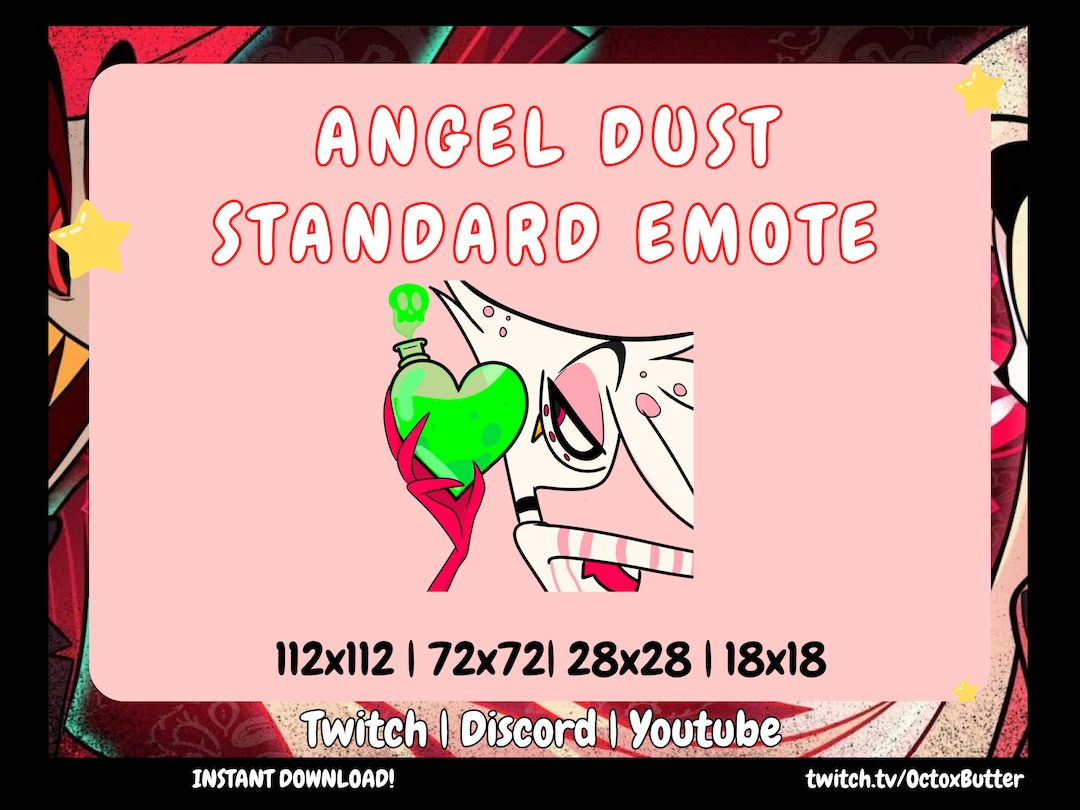 Angel Dust Poison Heart Twitch Emote | Hazbin Hotel Emote | Discord ...