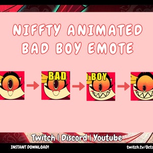 Niffty Bad Boy Animated Twitch Emote | Hazbin Hotel Emote | Discord ...