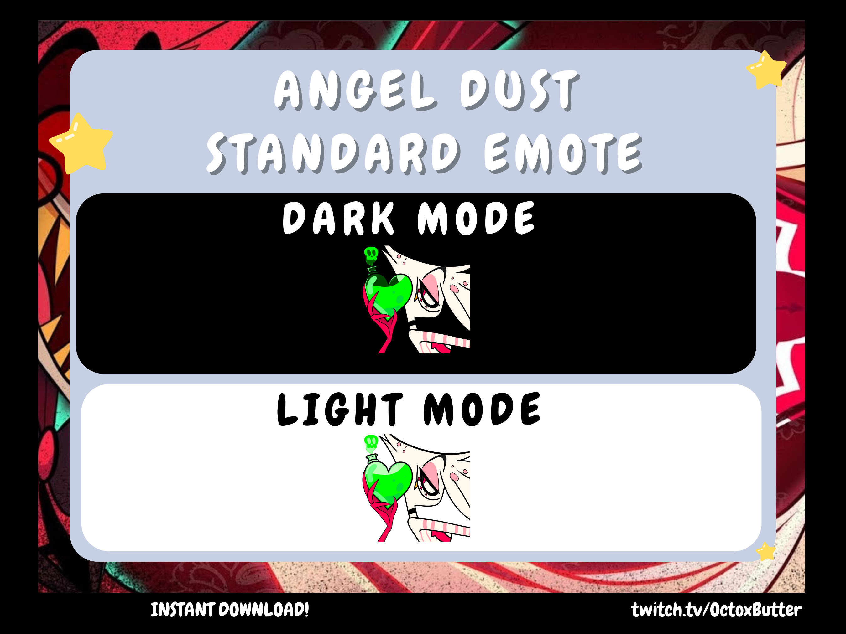 Angel Dust Poison Heart Twitch Emote | Hazbin Hotel Emote | Discord ...