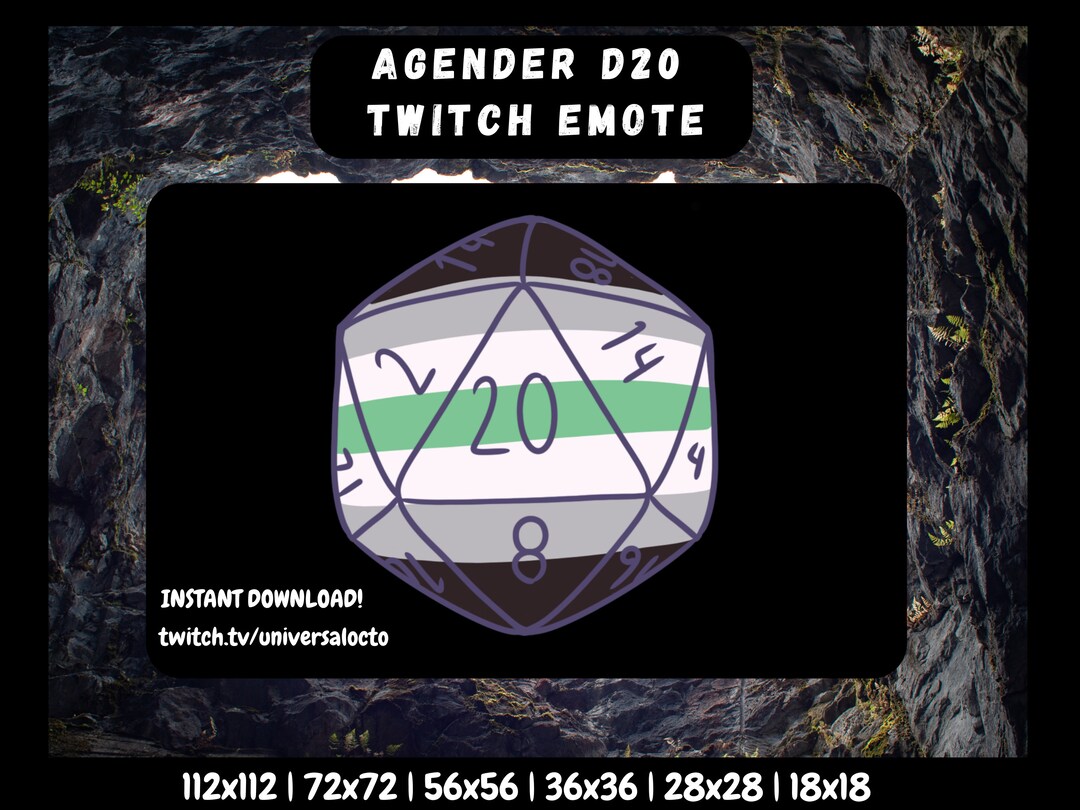 Agender D20 Emote - Etsy