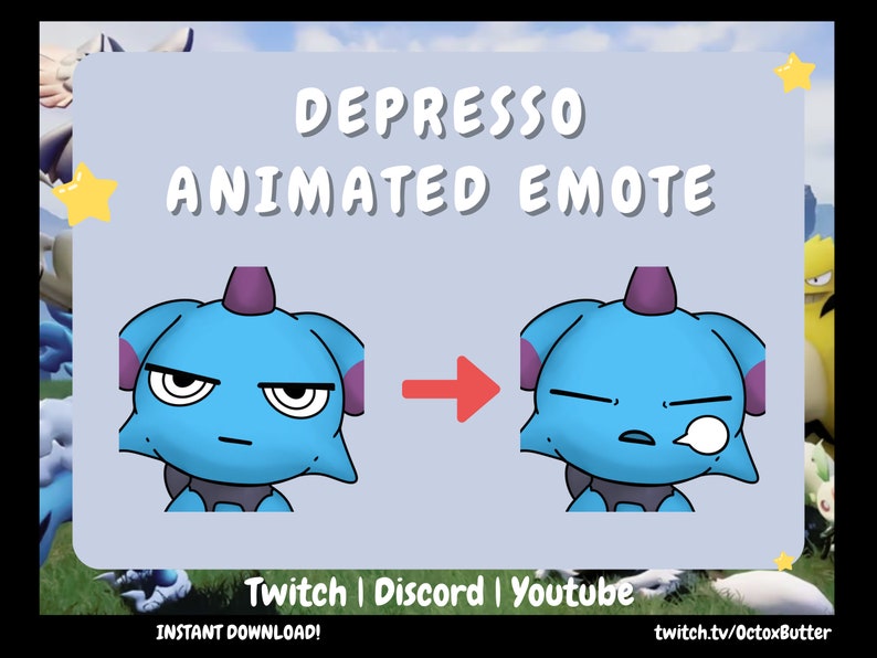 Depresso Animated Sigh Emote: Palworld Twitch/discord/youtube (instant ...
