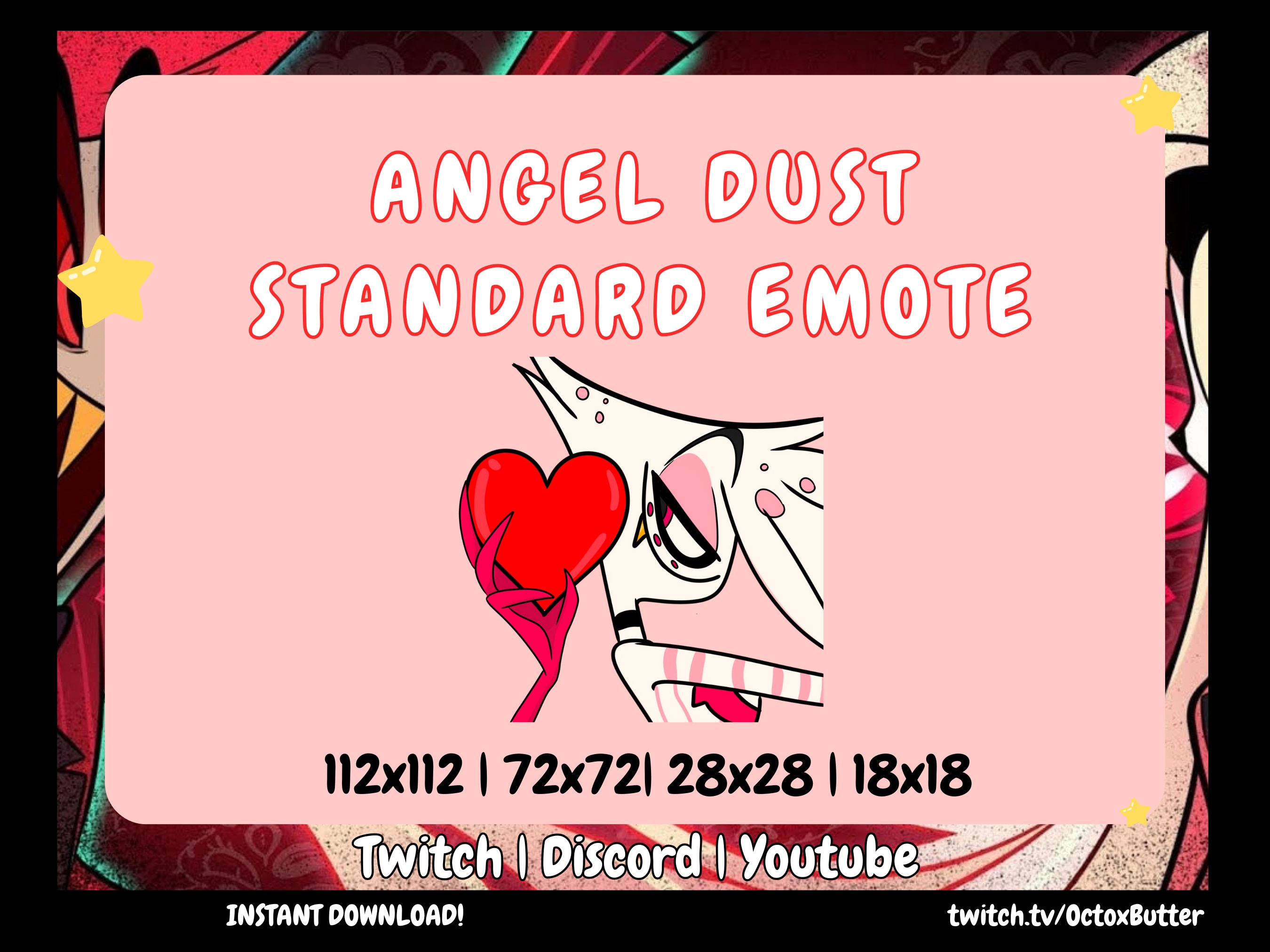 Angel Dust Heart Twitch Emote: Hazbin Hotel (instant Download) - Etsy