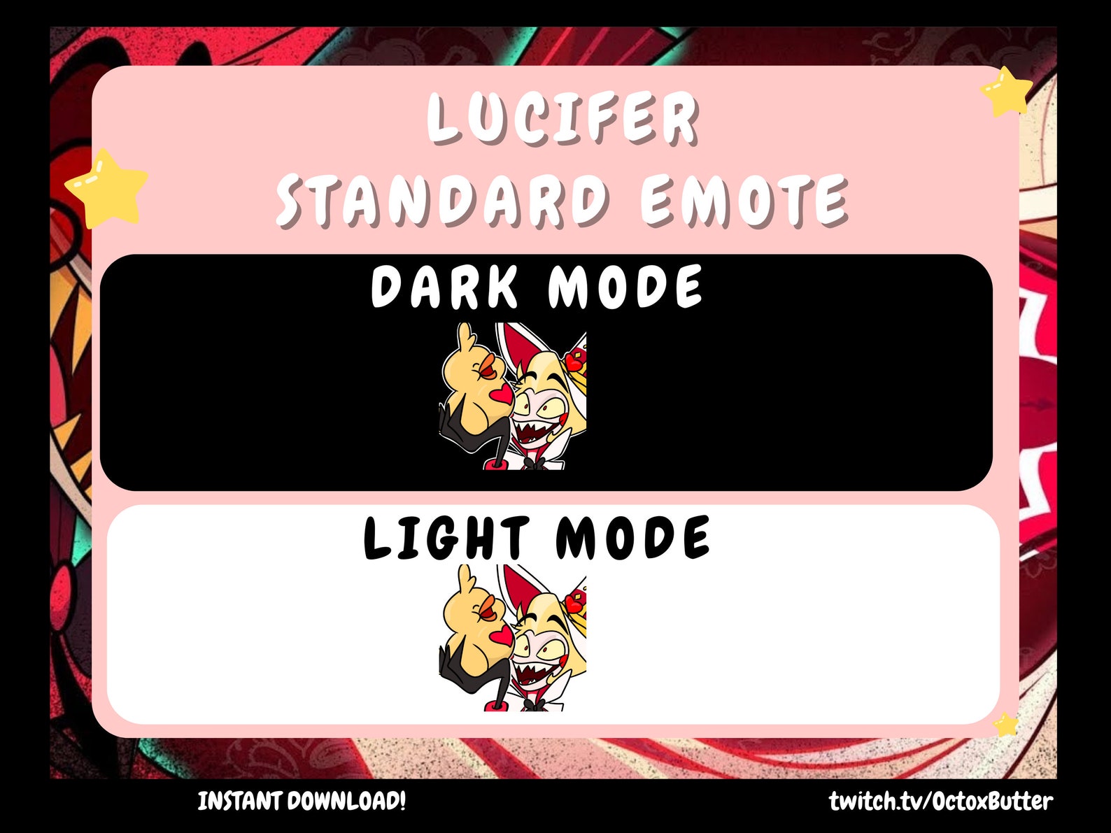 Lucifer Duck Twitch Emote | Hazbin Hotel Emote | Discord Emote ...