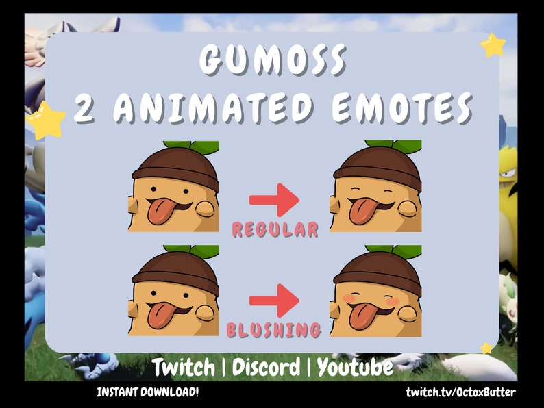 Gumoss Animated Palworld Emotes: Twitch, Discord, Youtube (instant ...