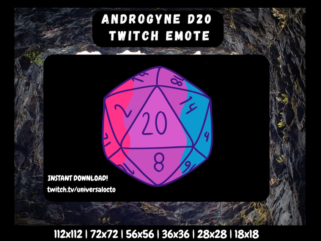Androgyne D20 Twitch Emote - Etsy