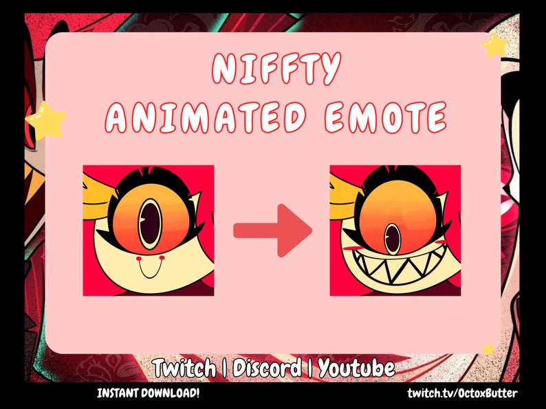 Niffty Animated Twitch Emote | Hazbin Hotel Emote | Discord Emote ...