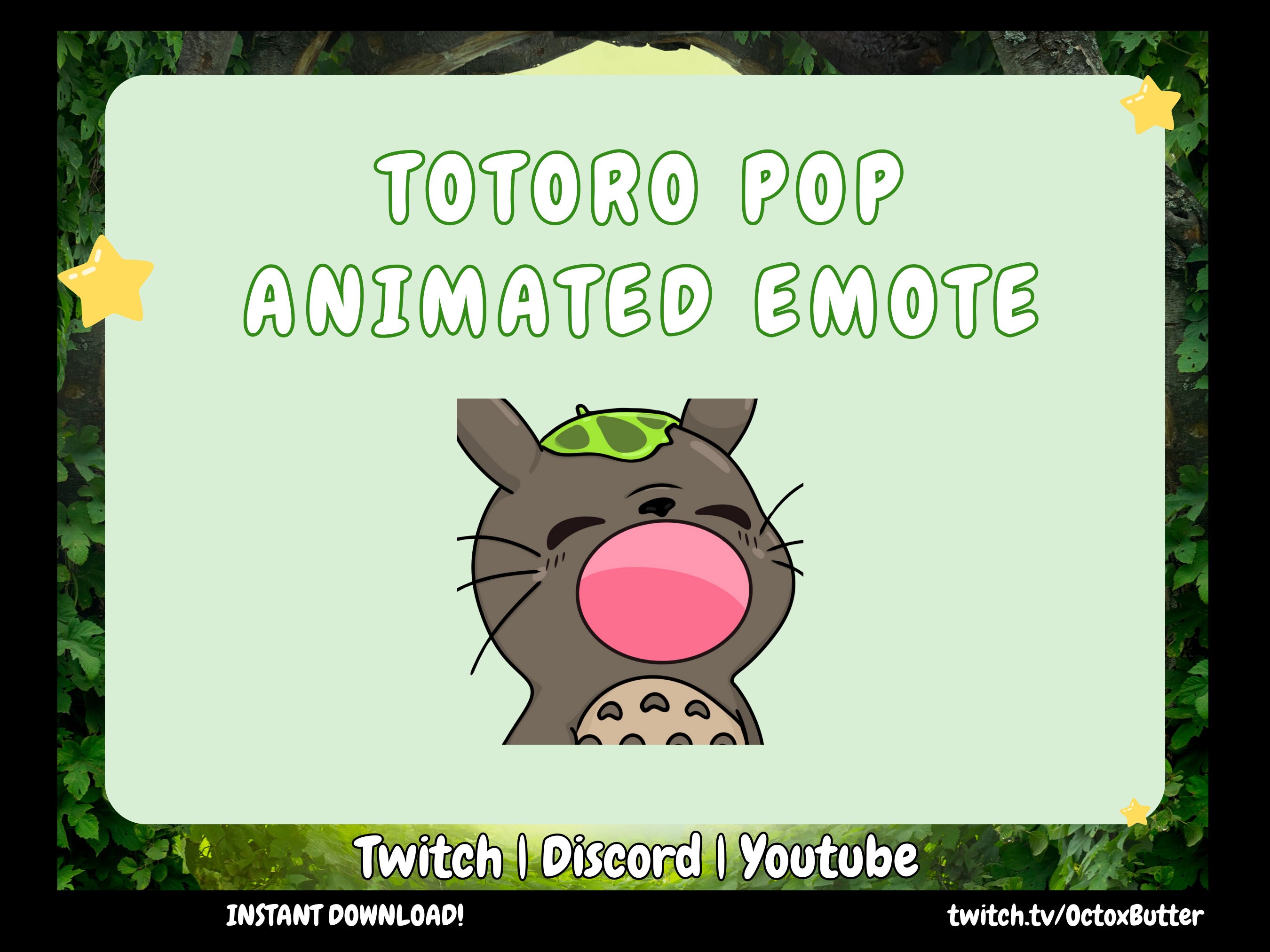 Totoro POP Animated Twitch Emote | Totoro Emote | Discord Emote ...