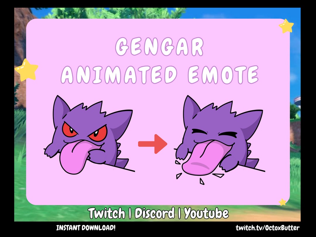 Gengar Bongo Animated Emote: Twitch, Discord, Youtube (instant Download ...
