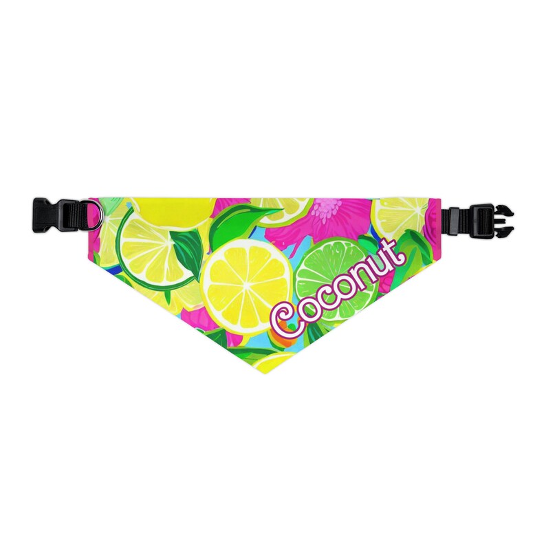 Personalized Pet Bandana/collar, Preppy Pet Bandana/collar, Lemon Lime Dog and Cat Bandana ...