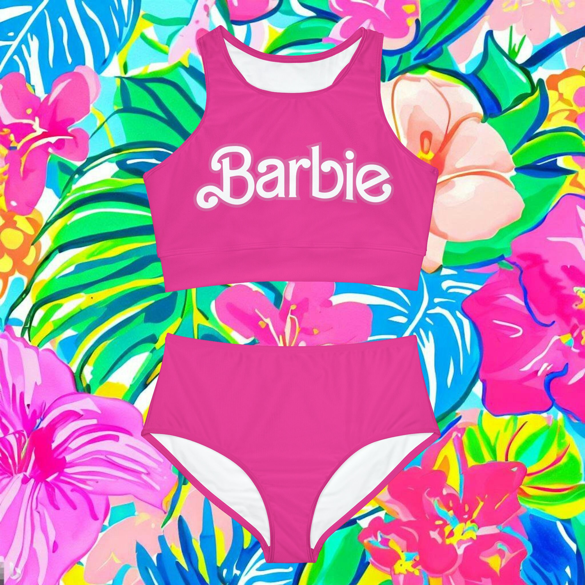 Preppy Pink Swimsuit, Personalized Preppy Swimsuit, Custom Preppy and ...