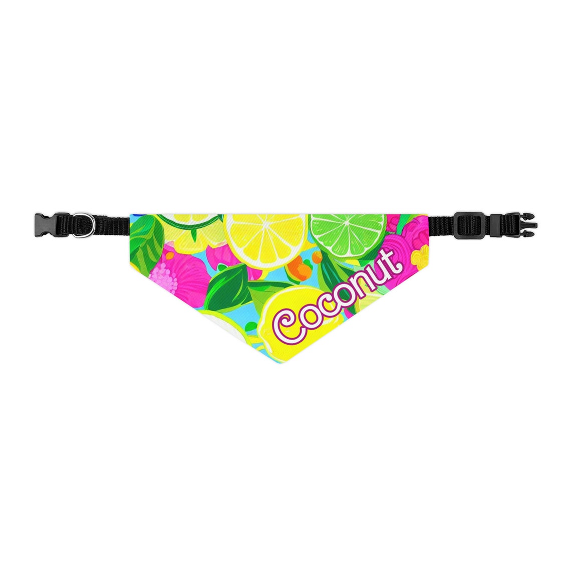 Personalized Pet Bandana/collar, Preppy Pet Bandana/collar, Lemon Lime Dog and Cat Bandana ...