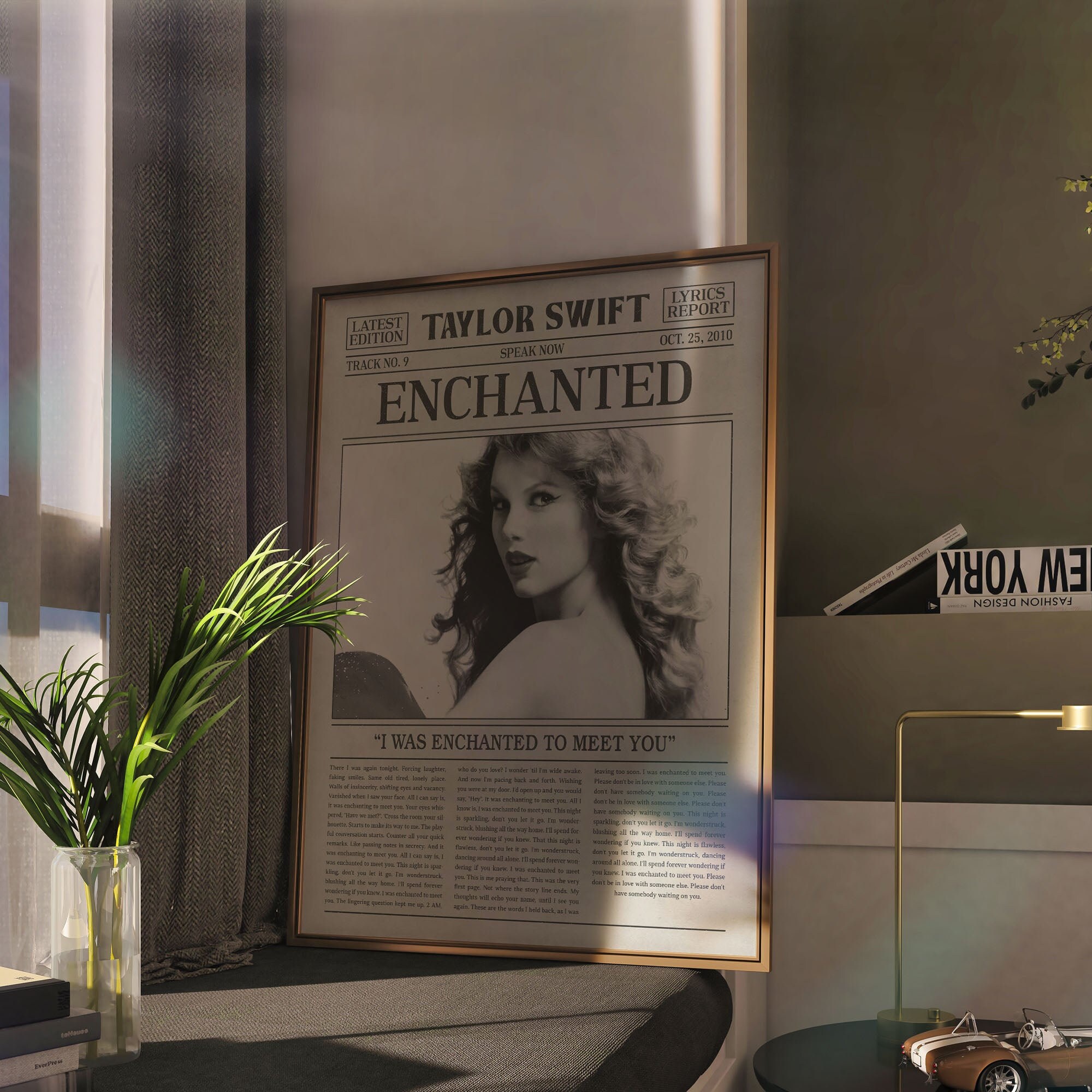 Vintage Taylor Swift Newspaper Style Poster Enchanted Poster - Etsy