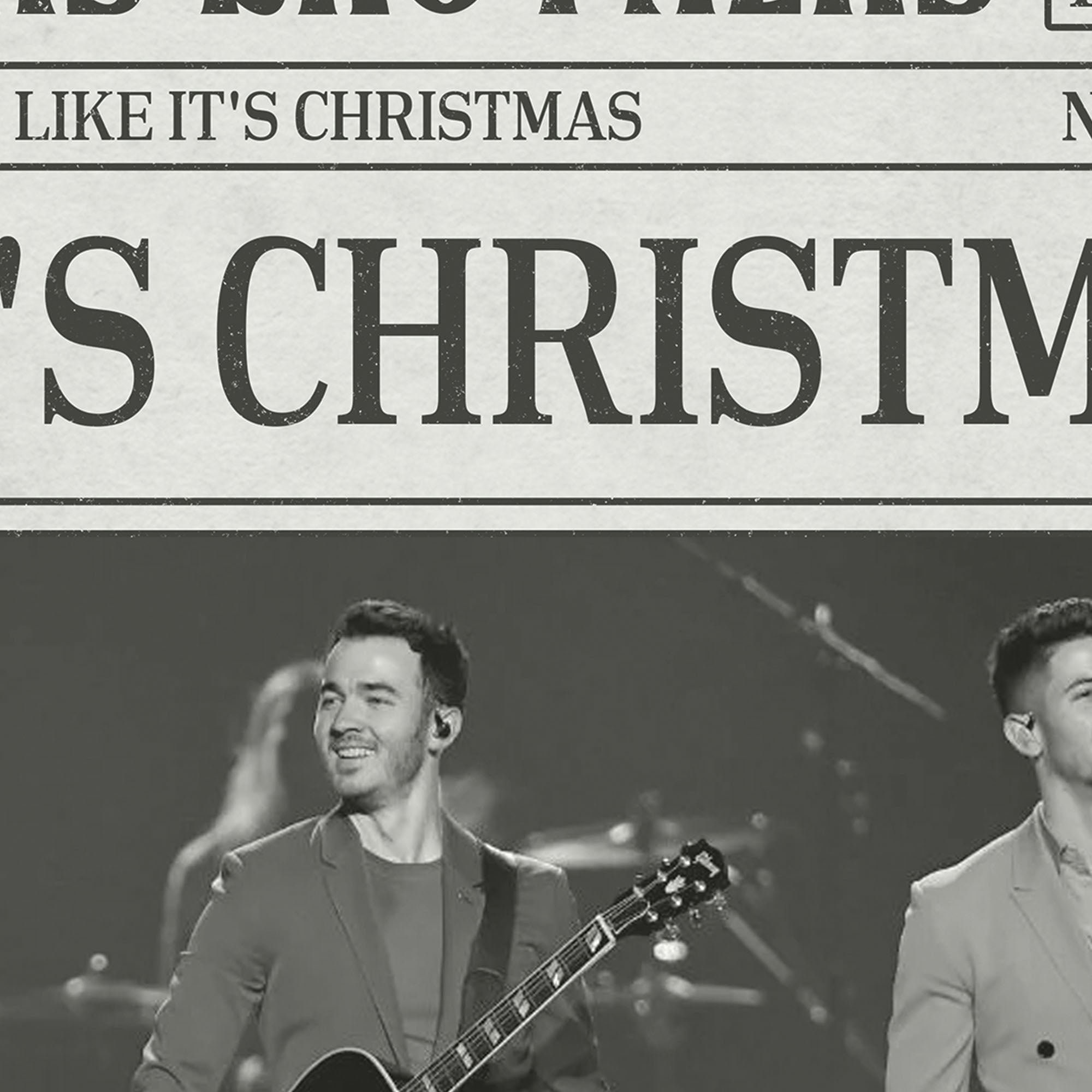 Jonas Brothers Vintage Style Poster, Like It's Christmas Poster, Jonas ...
