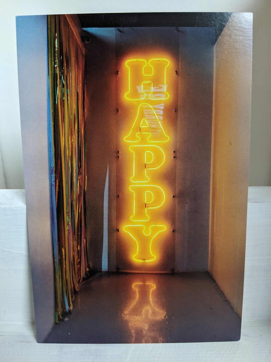 Happy Neon Sign 4x6 Matte Photo - Etsy