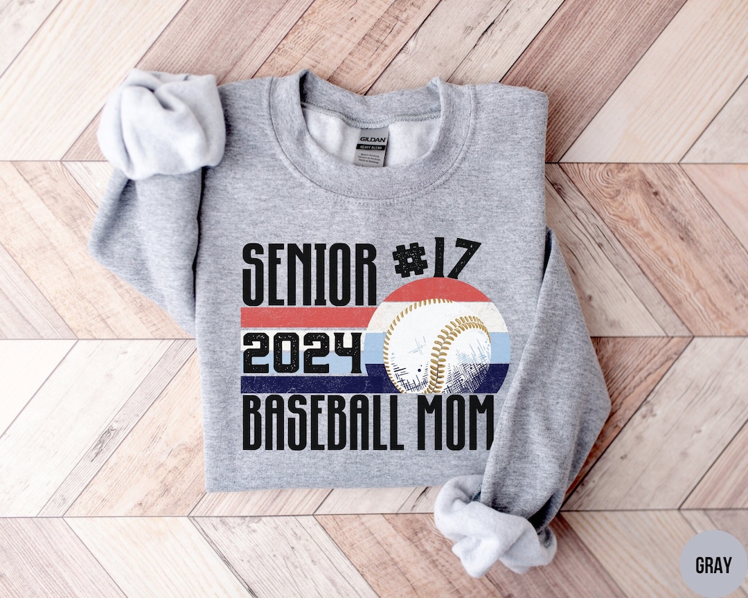 Custom Senior Baseball Mom Sweatshirt, Retro Game Day Crewneck ...