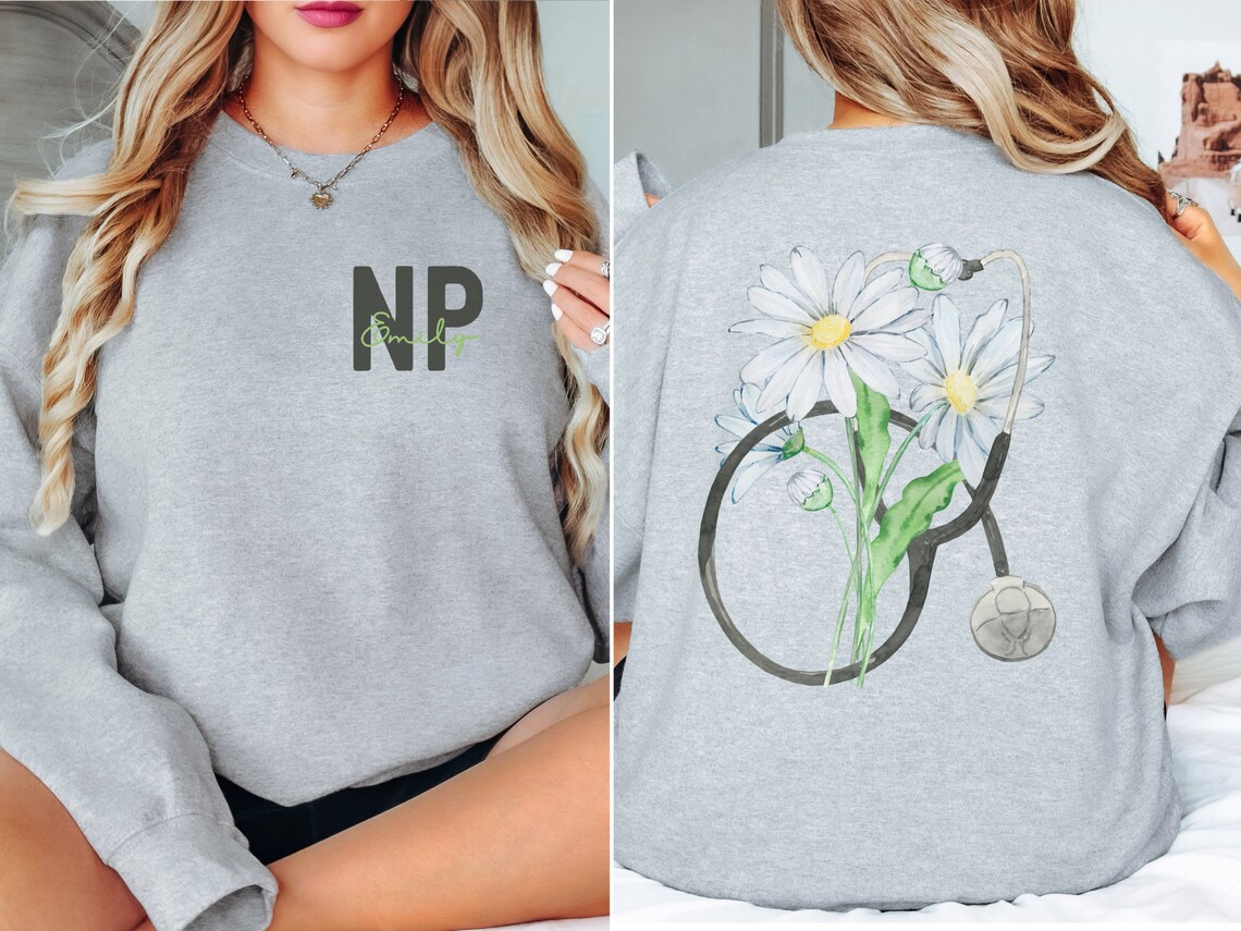 Personalized NP Nurse Sweatshirt, Custom Name NP Crewneck, Nurse ...