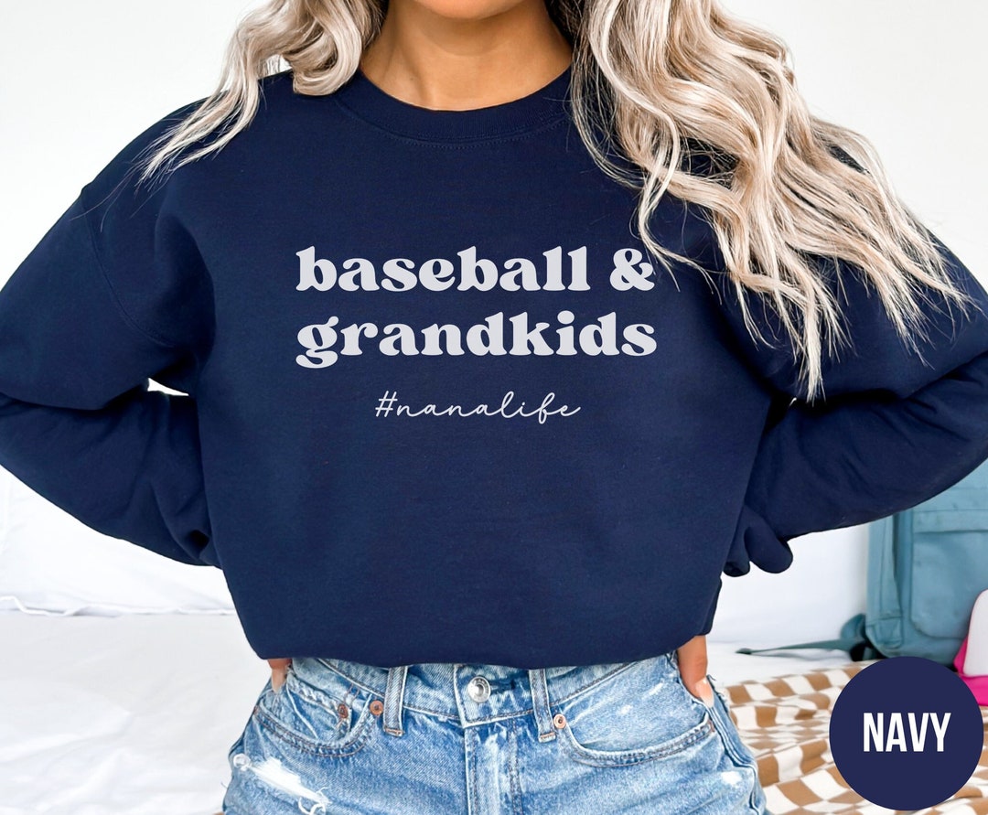 Custom Baseball Grandma Sweatshirt, Funny Game Day Crewneck, Baseball ...