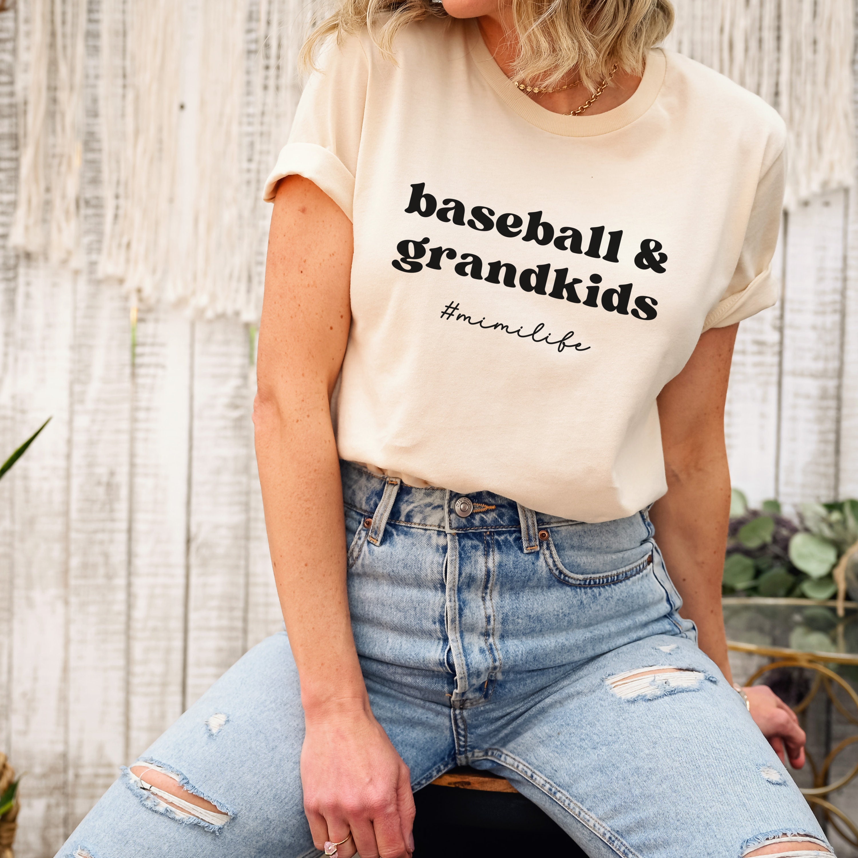 Custom Baseball Grandma Shirt,funny Game Day T-shirt,baseball and ...