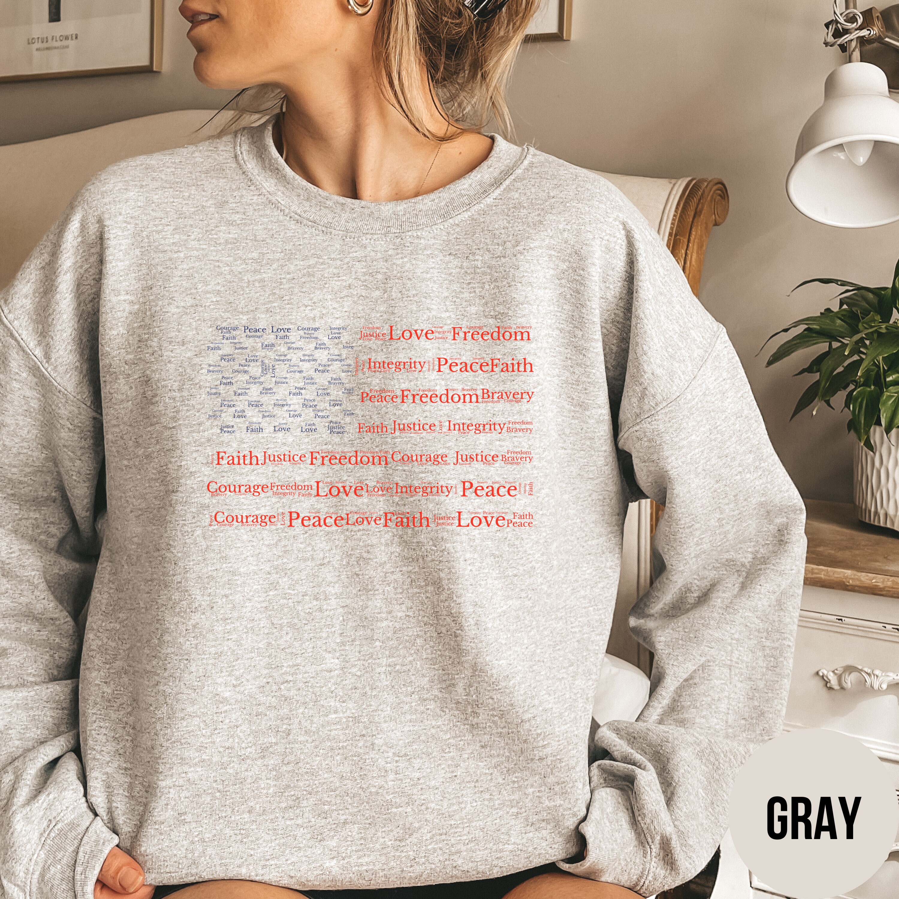 Patriotic USA Flag Sweatshirt, Pro American Group Sweater, Election ...