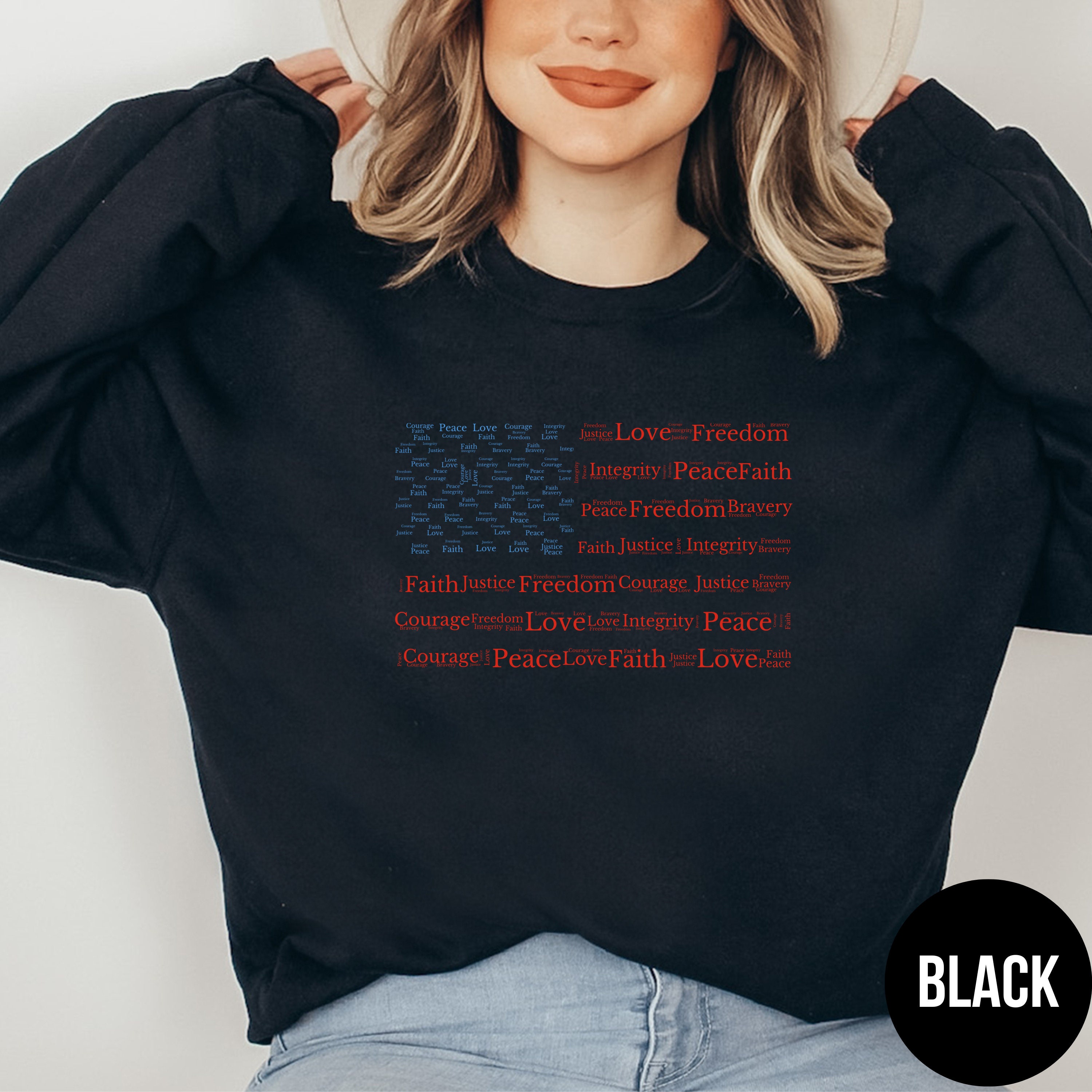 Patriotic USA Flag Sweatshirt, Pro American Group Sweater, Election ...