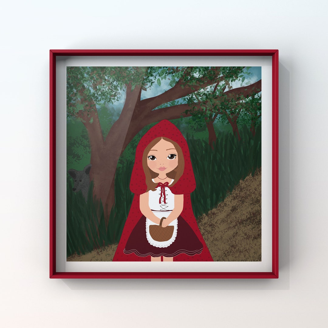 Little Red Riding Hood Digital Art Print Download - Etsy