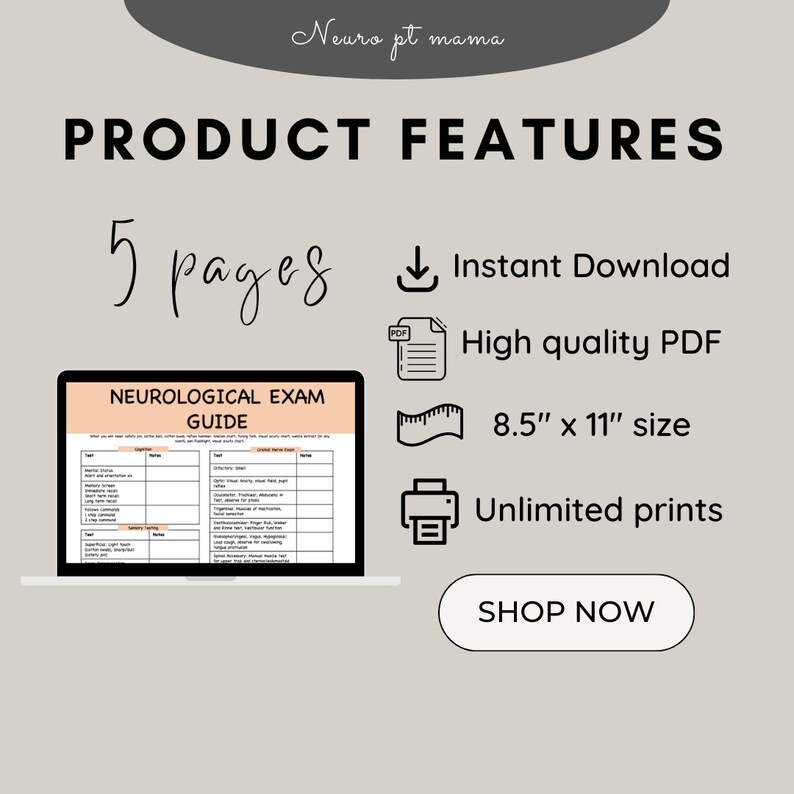 Neurological Exam Guide, Physical Therapy Cheat Sheet, New Grads ...