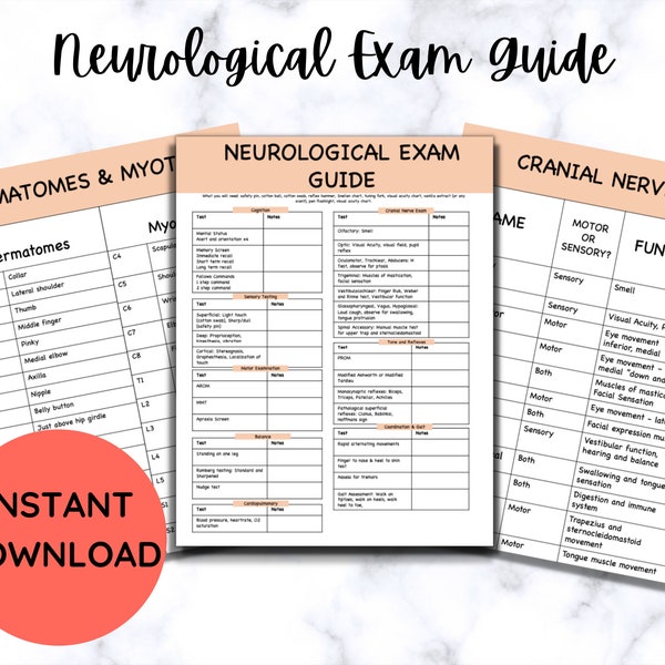 Physical Therapy Cheat Sheet - Etsy