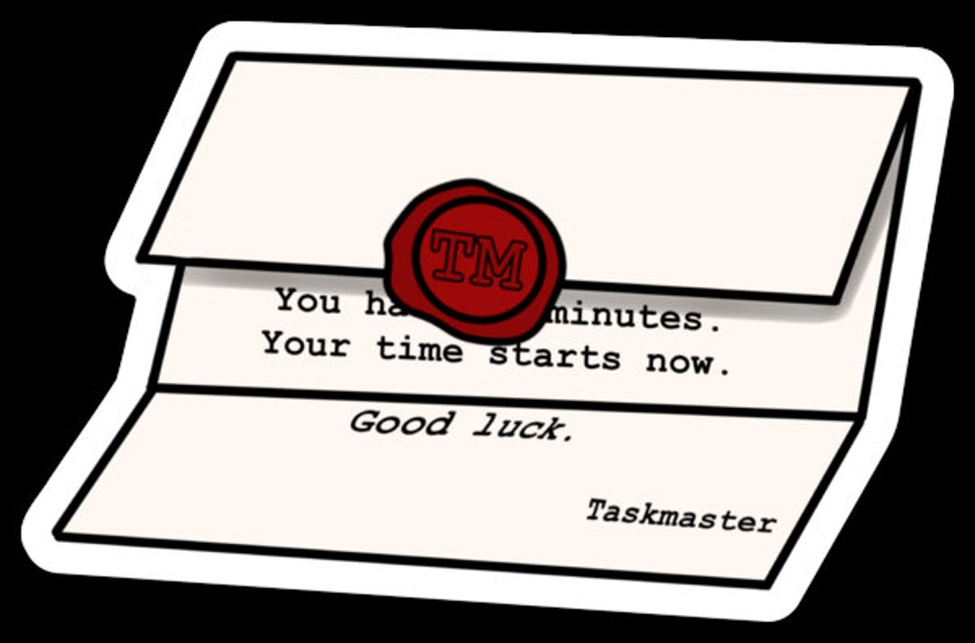 MATTE STICKER: Taskmaster Task Vinyl Sticker - Etsy