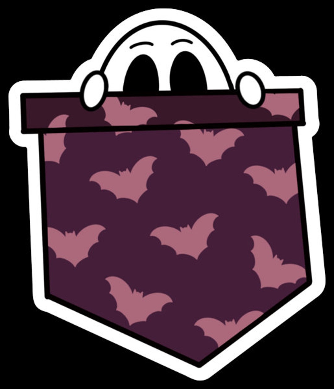 MATTE STICKER: Peek-a-boo Ghost Vinyl Sticker - Etsy