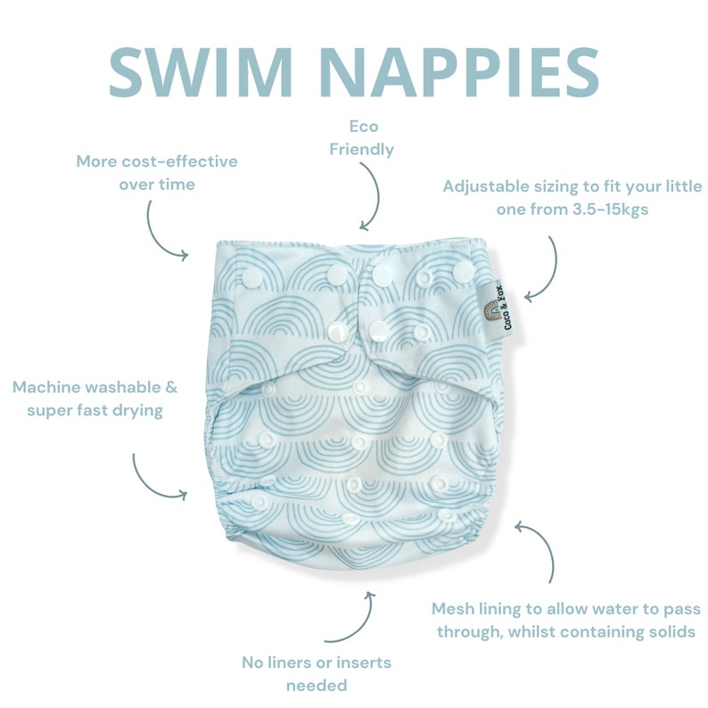 Baby Swim Nappy, Beach Nappies, Eco Swim Nappy, Pool Diaper for Newborn ...