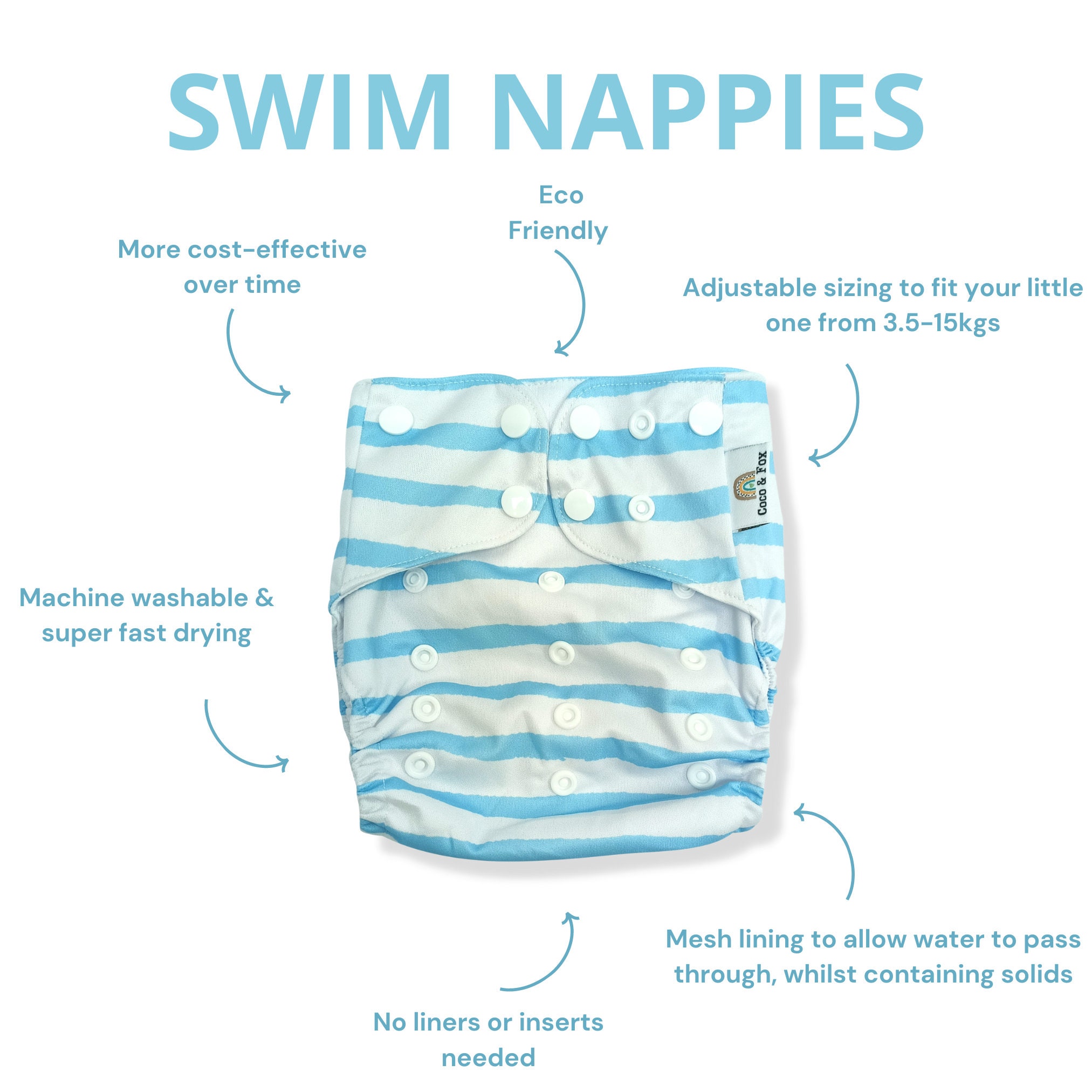 Reusable Swim Nappy, Beach Nappies, Eco Swim Nappy, Pool Nappy for ...